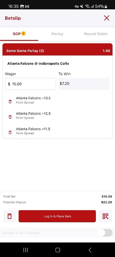 Same Game Parlay - Sports Bet Montana